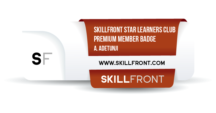 SkillFront Star Learners Club: Premium Member Badge - Adedoyin Adetunji